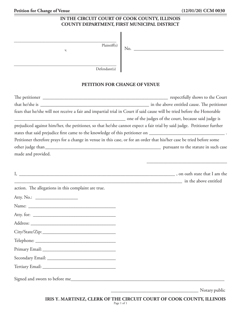Form CCM0030 - Fill Out, Sign Online and Download Fillable PDF, Cook ...