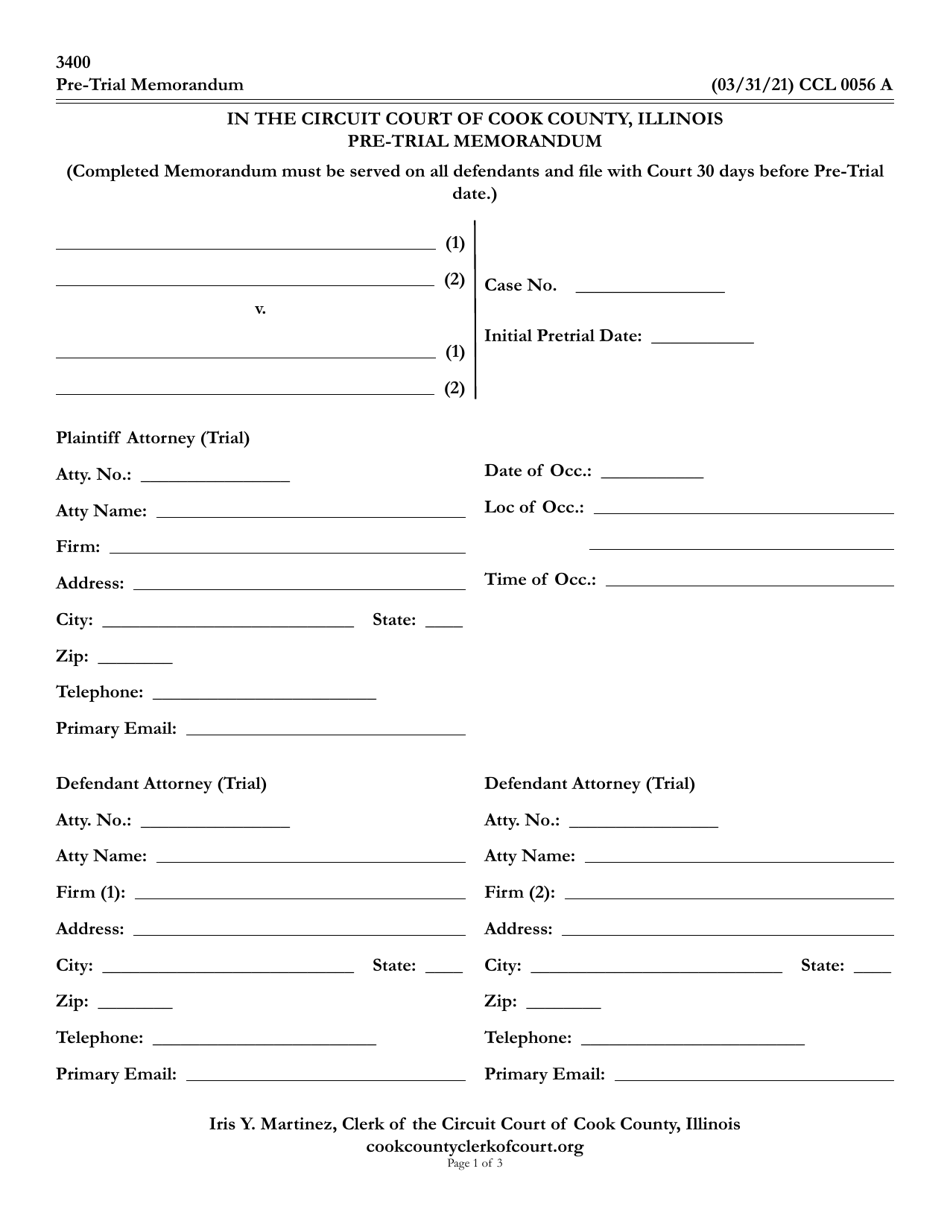 Form CCL0056 - Fill Out, Sign Online and Download Fillable PDF, Cook ...