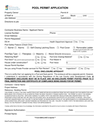 Lee County, Florida Pool Permit Application - Fill Out, Sign Online and ...