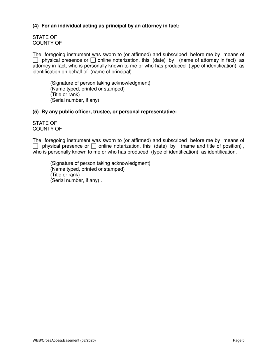 Lee County Florida Cross Access Easement Fill Out Sign Online And