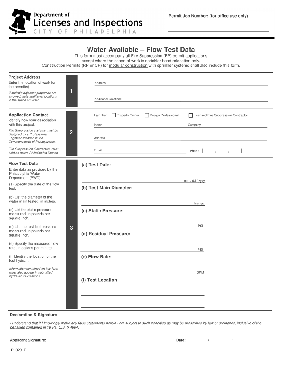 Form P_029_F - Fill Out, Sign Online and Download Fillable PDF, City of ...