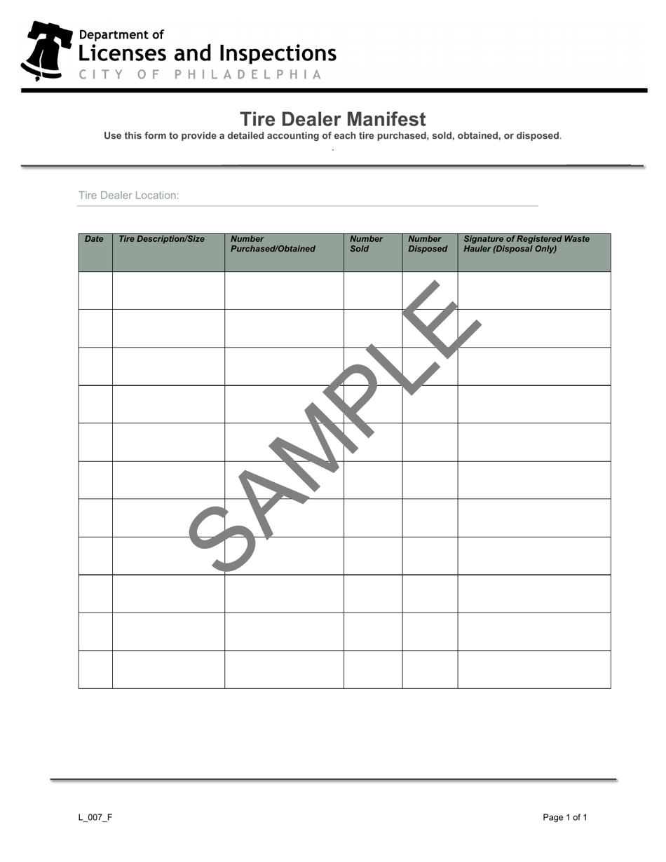 Form L_007_F - Fill Out, Sign Online and Download Fillable PDF, City of ...