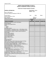 City of Philadelphia, Pennsylvania Critical Care Transport Inspection ...