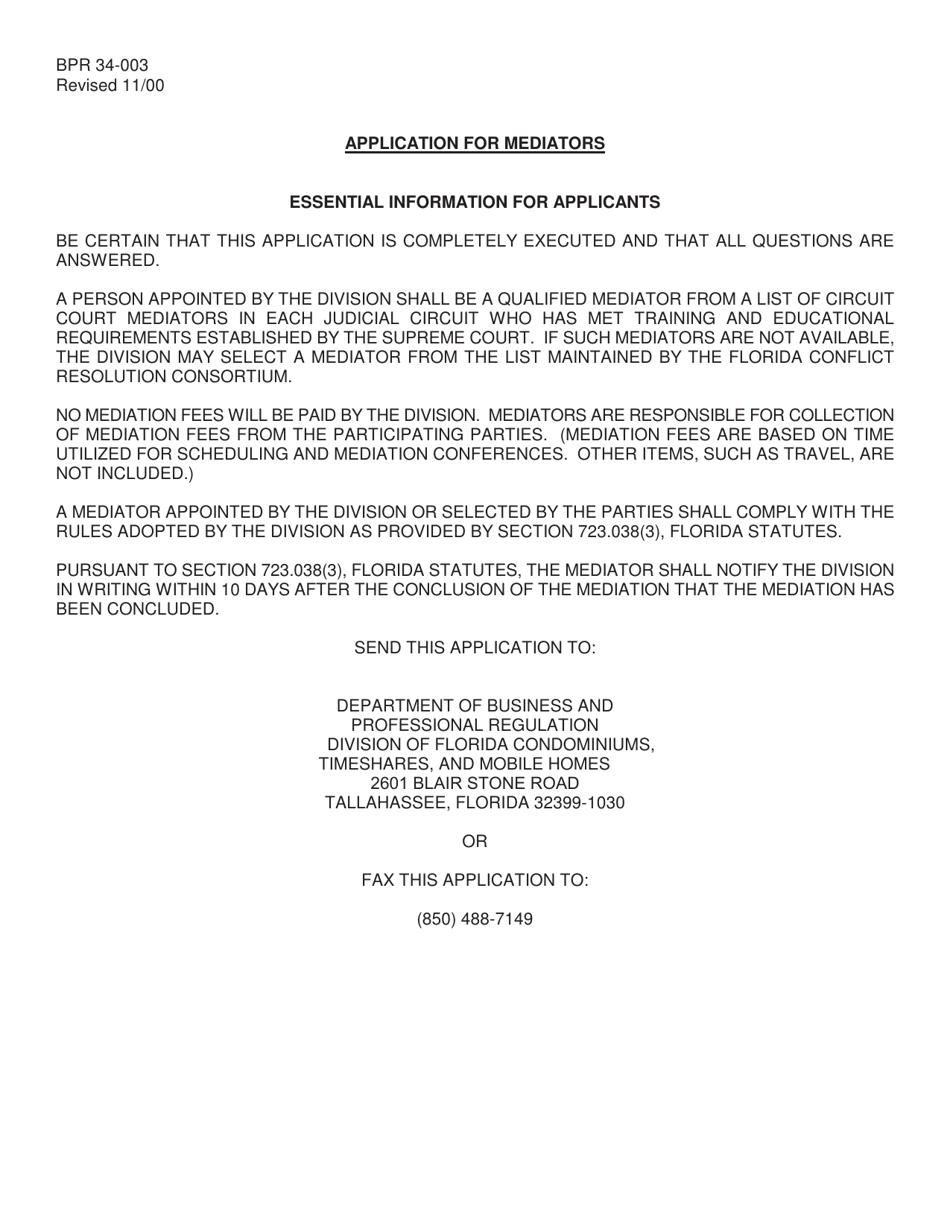 Form BPR34-003 - Fill Out, Sign Online and Download Printable PDF ...