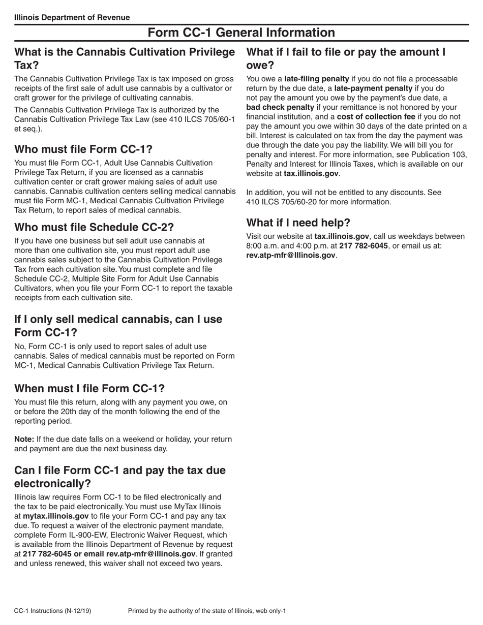 Download Instructions for Form CC-1 Adult Use Cannabis Cultivation ...