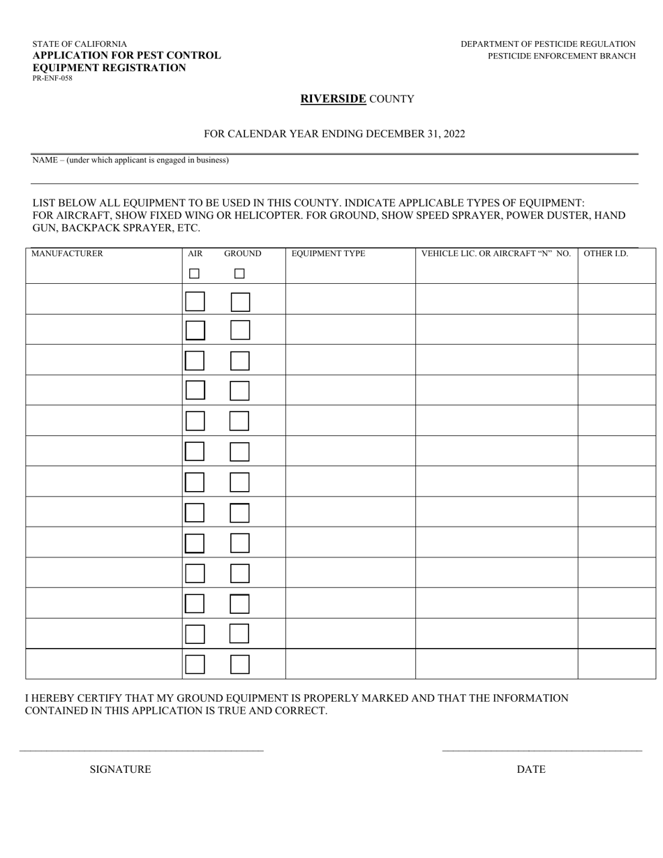 Form PR-ENF-058 - 2022 - Fill Out, Sign Online and Download Fillable ...