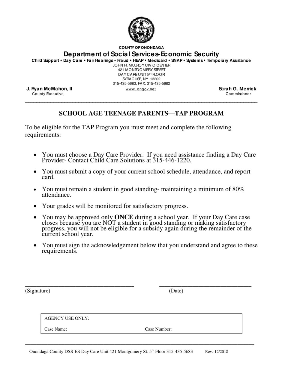 Onondaga County, New York School Age Teenage Parents - Tap Program ...