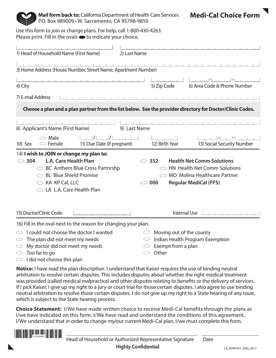 Form LA_0VM3451_ENG - Fill Out, Sign Online and Download Fillable PDF ...