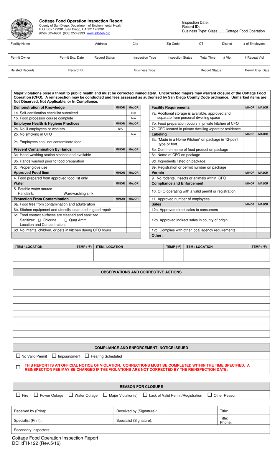 Form DEH:FH-122 - Fill Out, Sign Online and Download Printable PDF ...