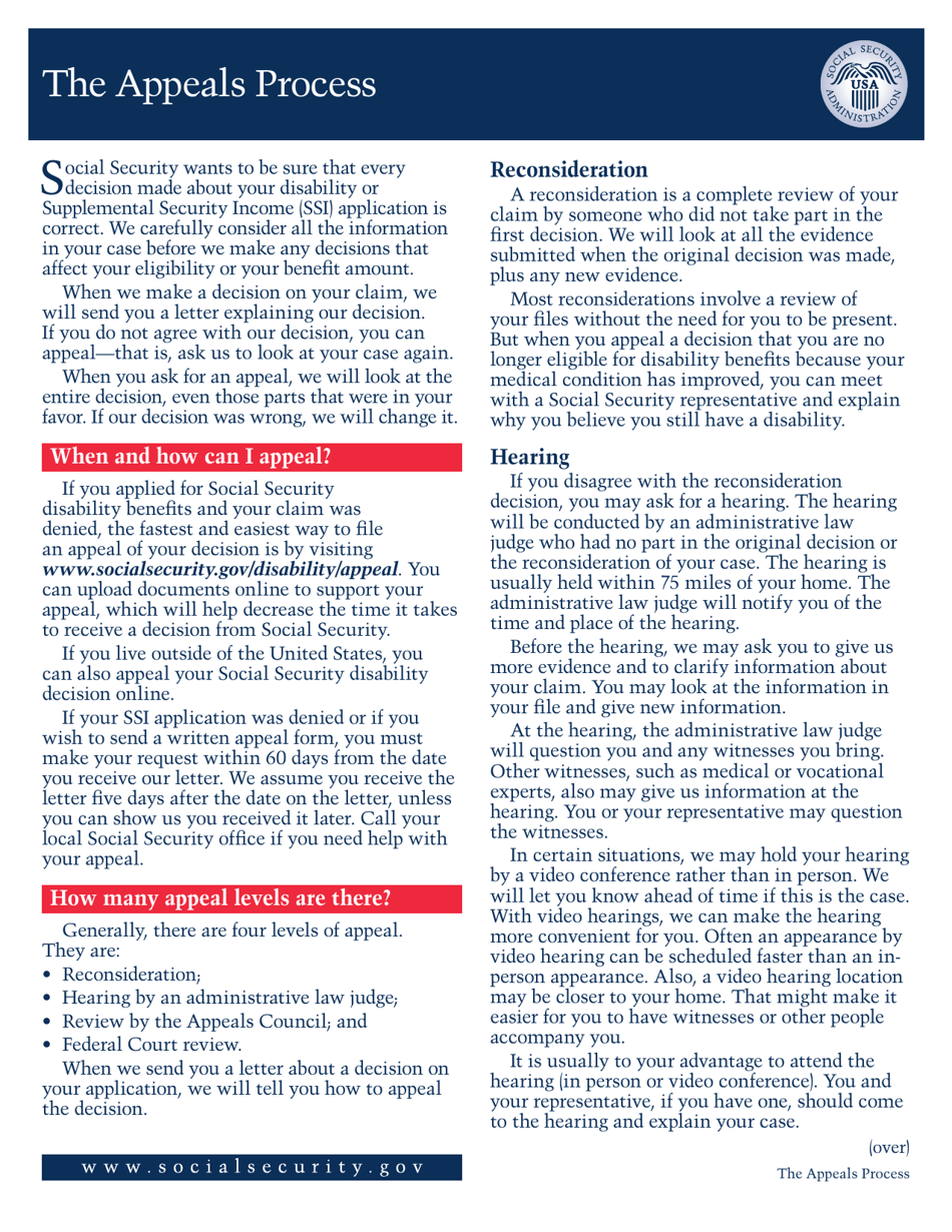 The Appeals Process - Fill Out, Sign Online and Download PDF ...