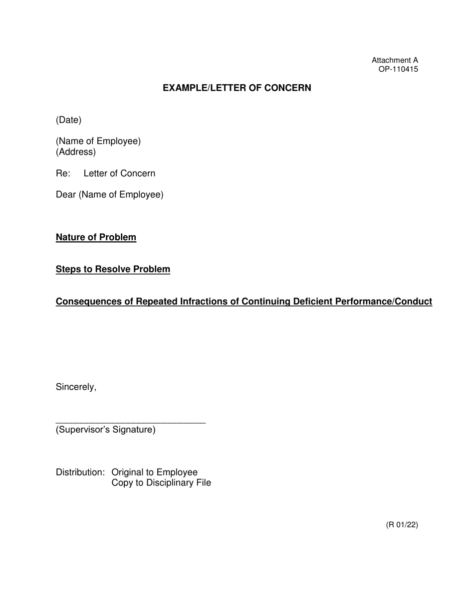 Form OP-110415 Attachment A - Fill Out, Sign Online and Download ...