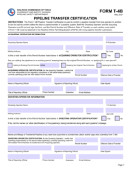 Form T-4B Download Fillable PDF or Fill Online Pipeline Transfer ...