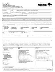 Manitoba Canada Poultry Form - Fill Out, Sign Online and Download PDF ...