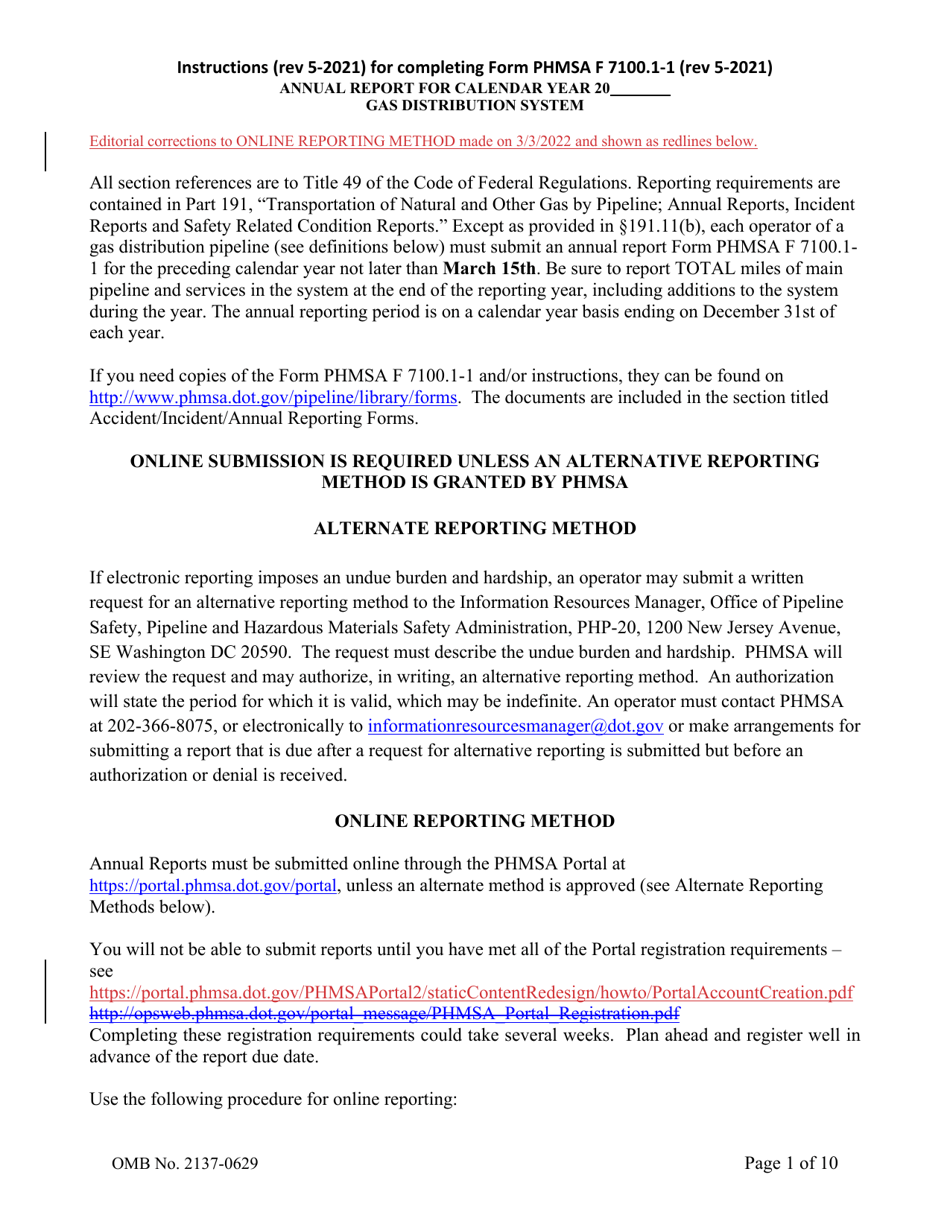 Download Instructions for Form F7100.1-1 Gas Distribution Annual Report ...