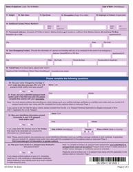Form DS-5504 Download Printable PDF or Fill Online Application for a U ...