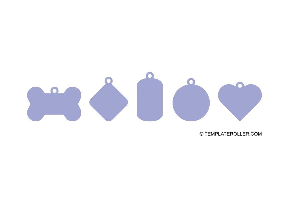 Dog Tag Template - Blue Download Printable PDF | Templateroller