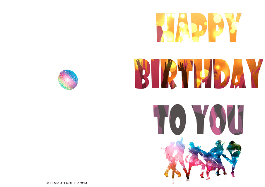 Birthday Card Template Party Download Printable PDF Templateroller