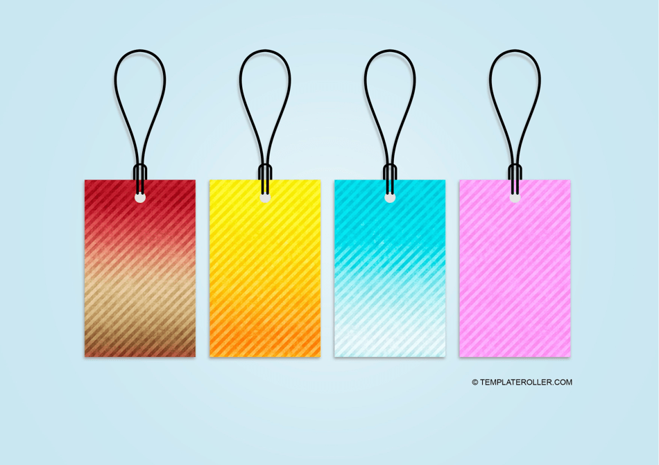 Clothing Tag Template - Multicolor Download Printable PDF | Templateroller