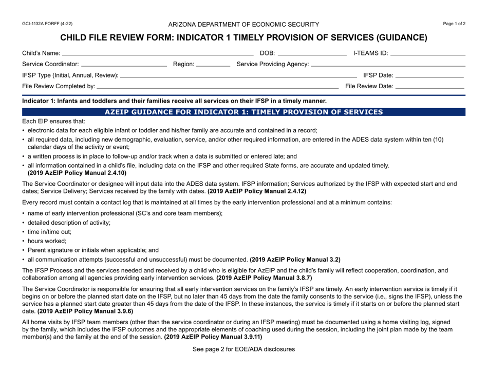 Form GCI-1132A - Fill Out, Sign Online and Download Fillable PDF ...
