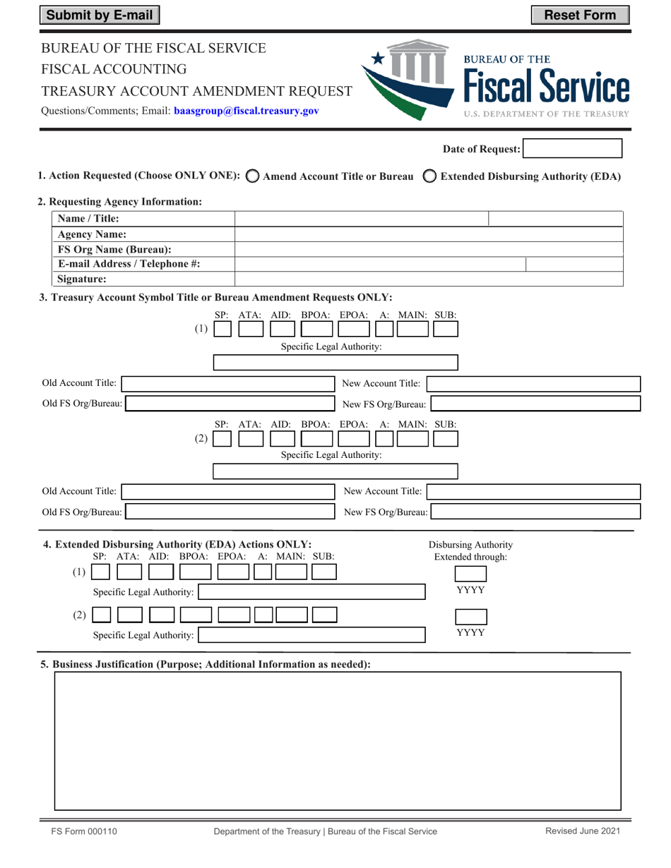 FS Form 000110 - Fill Out, Sign Online and Download Fillable PDF ...