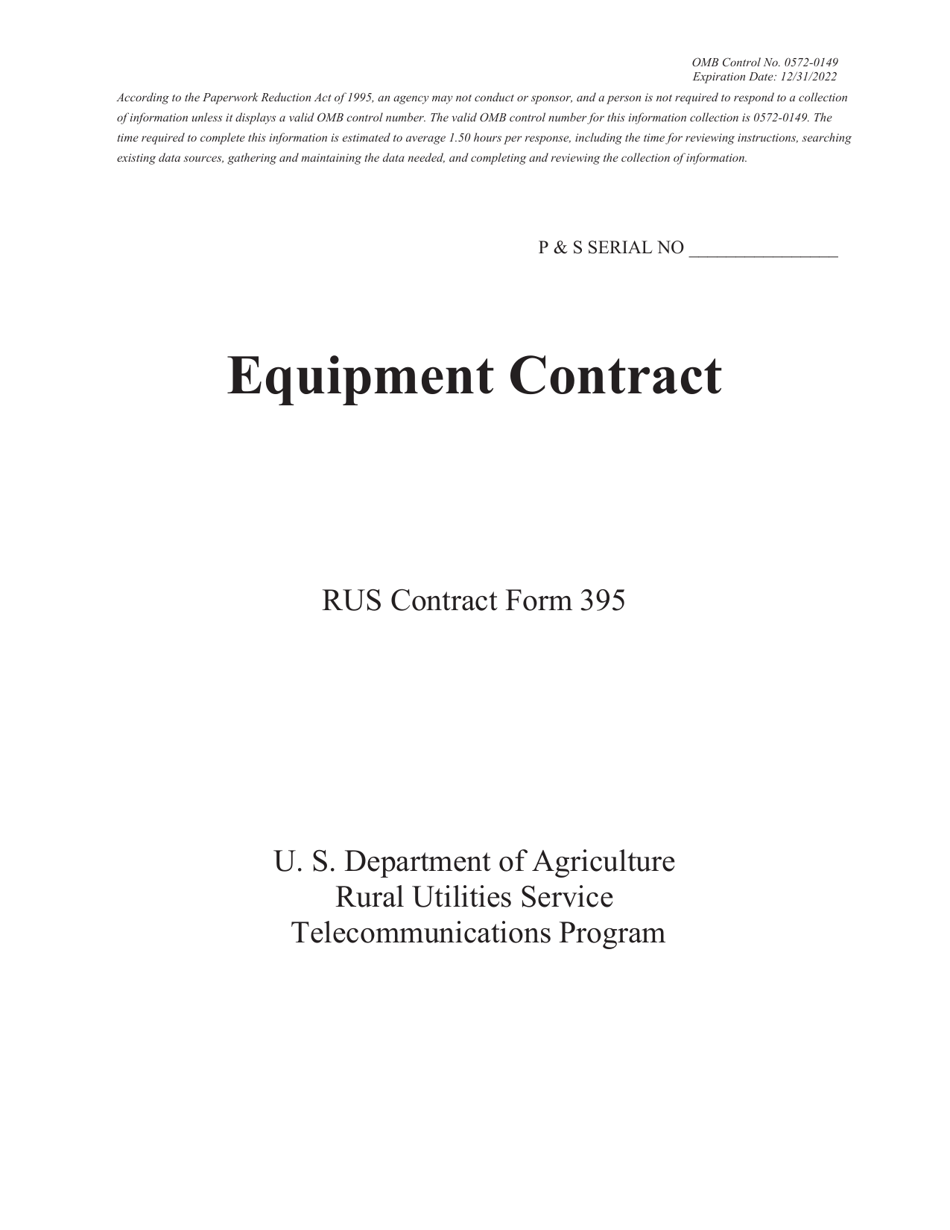 RUS Contract Form 395 - Fill Out, Sign Online and Download Fillable PDF | Templateroller