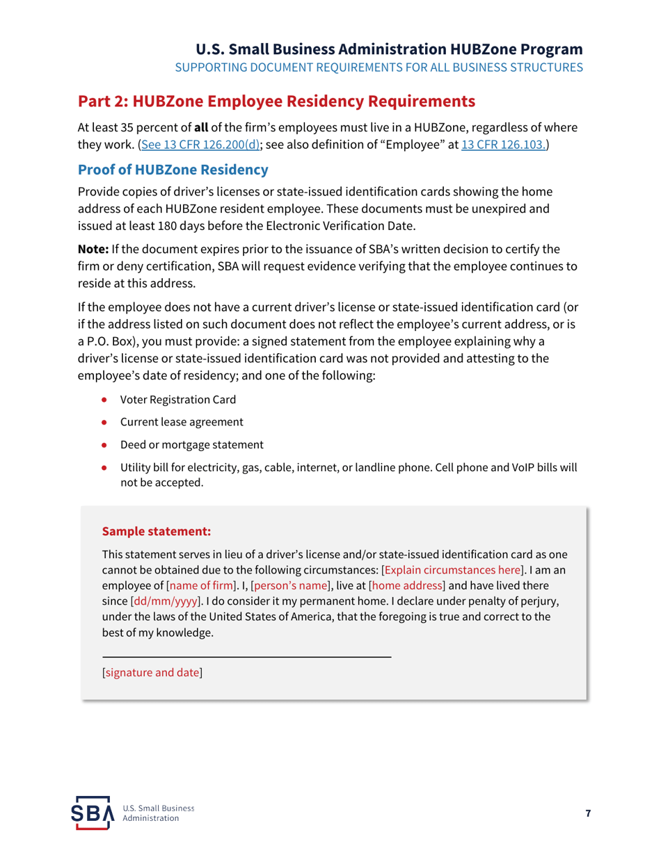 HUBZone Program Required Supporting Documents Checklist - Fill Out ... HUBZone Program Required Supporting Documents Checklist - Fill Out ...