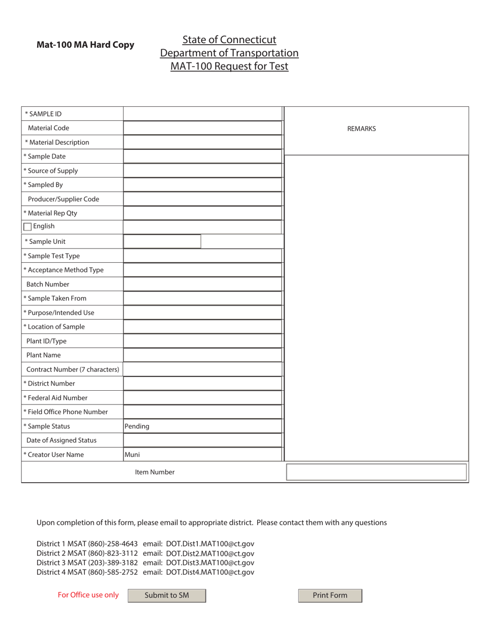 Form MAT-100 MA - Fill Out, Sign Online and Download Fillable PDF ...