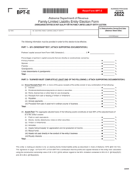 Schedule BPT-E Download Fillable PDF or Fill Online Family Limited ...