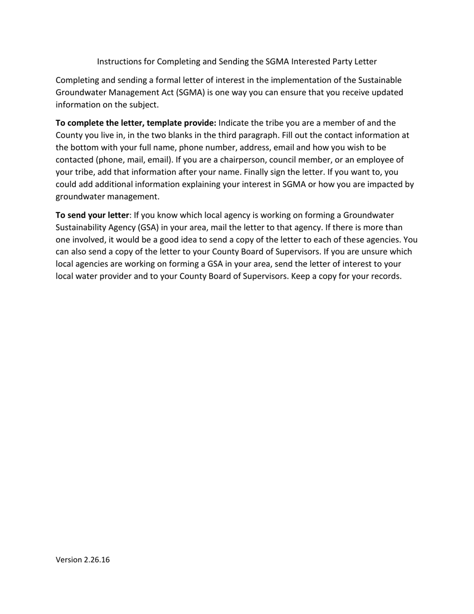 California Sgma Interested Party Letter - Fill Out, Sign Online and ...