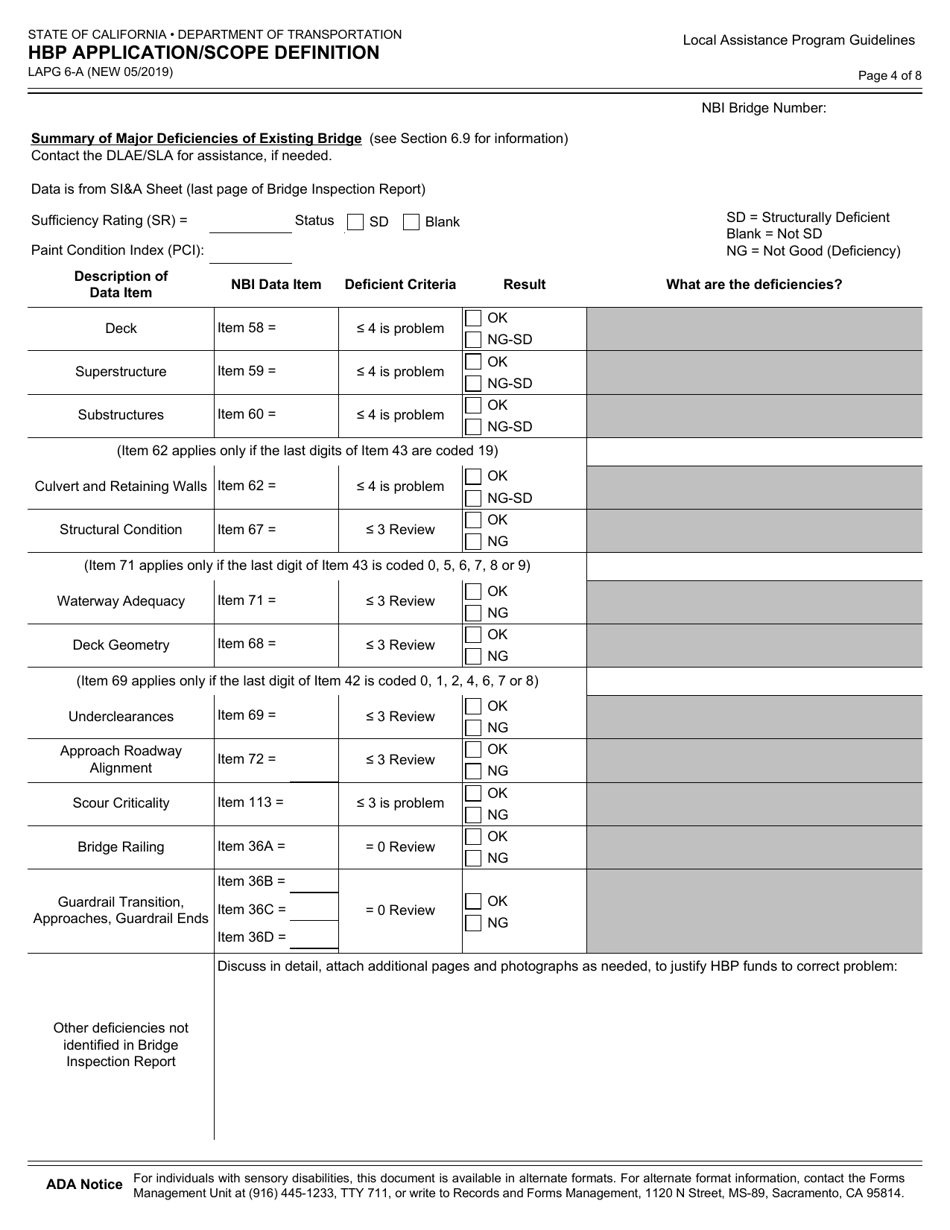 Form LAPG6-A - Fill Out, Sign Online and Download Fillable PDF, California | Templateroller