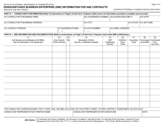 Form ADM-0227F A&E Download Fillable PDF or Fill Online Disadvantaged ...