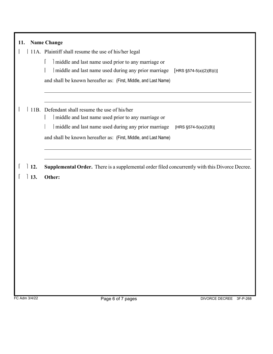 Form 3F-P-268 - Fill Out, Sign Online and Download Fillable PDF, Hawaii ...