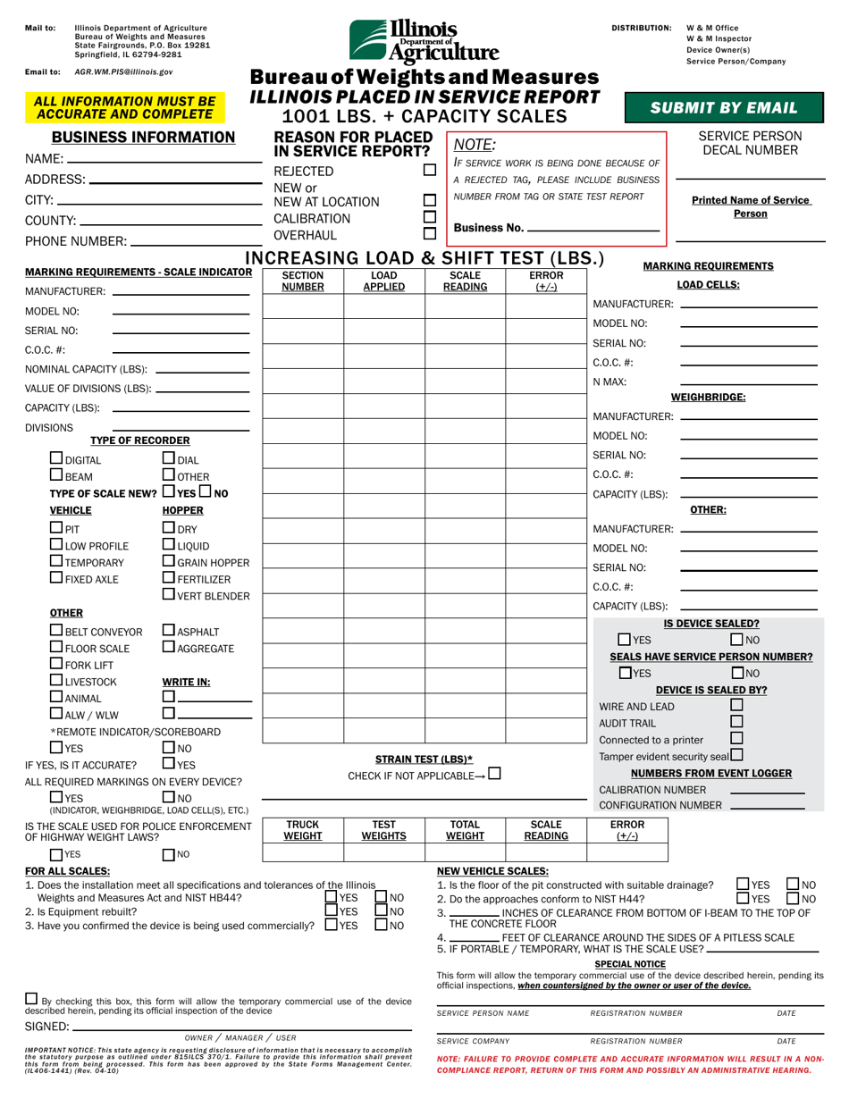 Form IL406-1441 - Fill Out, Sign Online and Download Fillable PDF ...