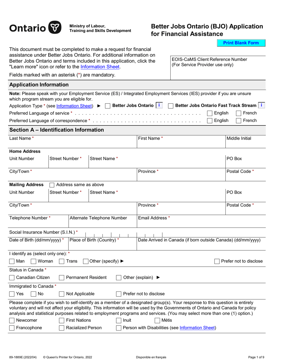 Form 89-1889E - Fill Out, Sign Online and Download Fillable PDF ...
