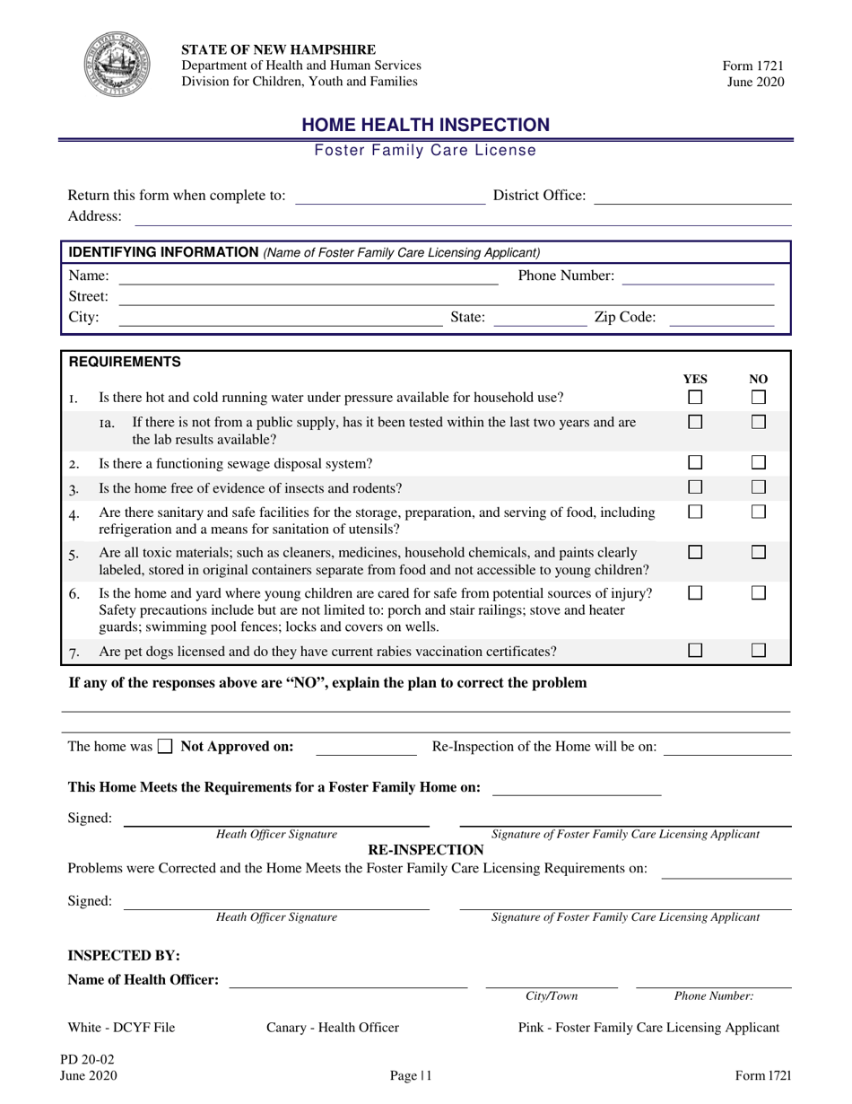 Form 1721 - Fill Out, Sign Online and Download Printable PDF, New ...