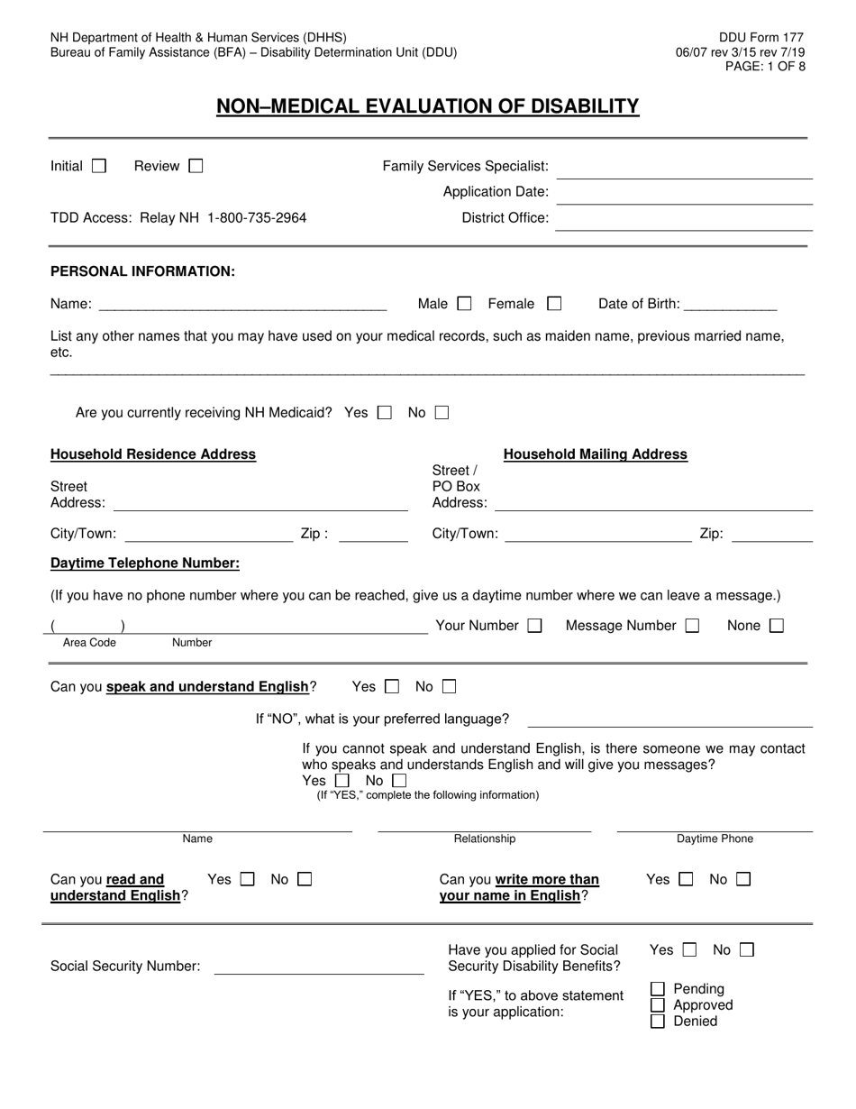 DDU Form 177 - Fill Out, Sign Online and Download Printable PDF, New ...