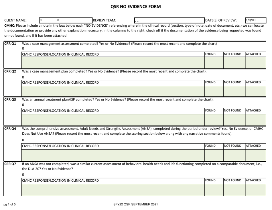 2022 New Hampshire Qsr No Evidence Form - Fill Out, Sign Online and ...