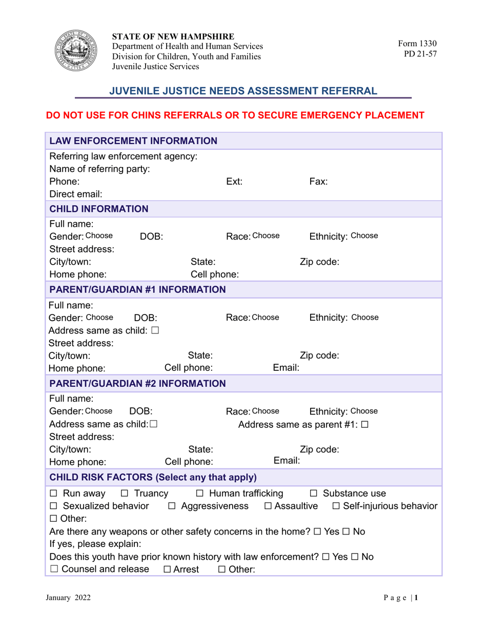 Form 1330 - Fill Out, Sign Online and Download Fillable PDF, New ...