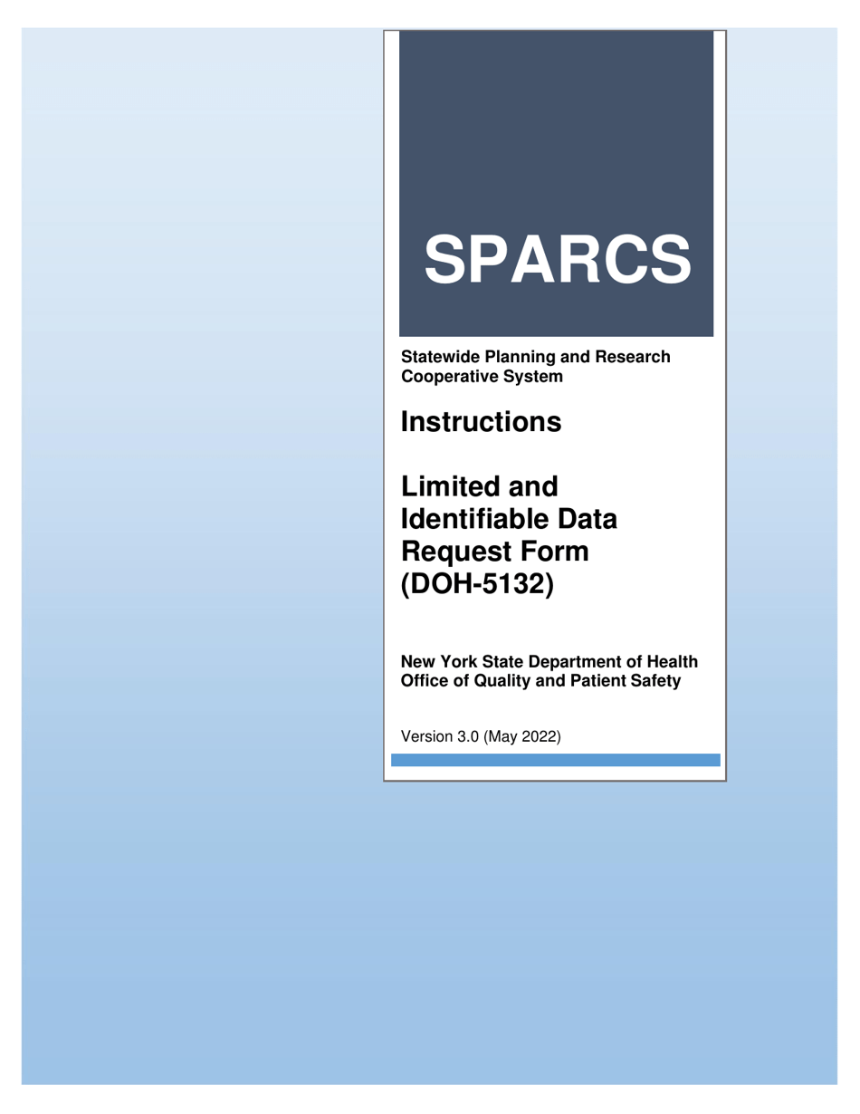 Download Instructions for Form DOH-5132 Sparcs Limited and Identifiable Data Request Form PDF ...