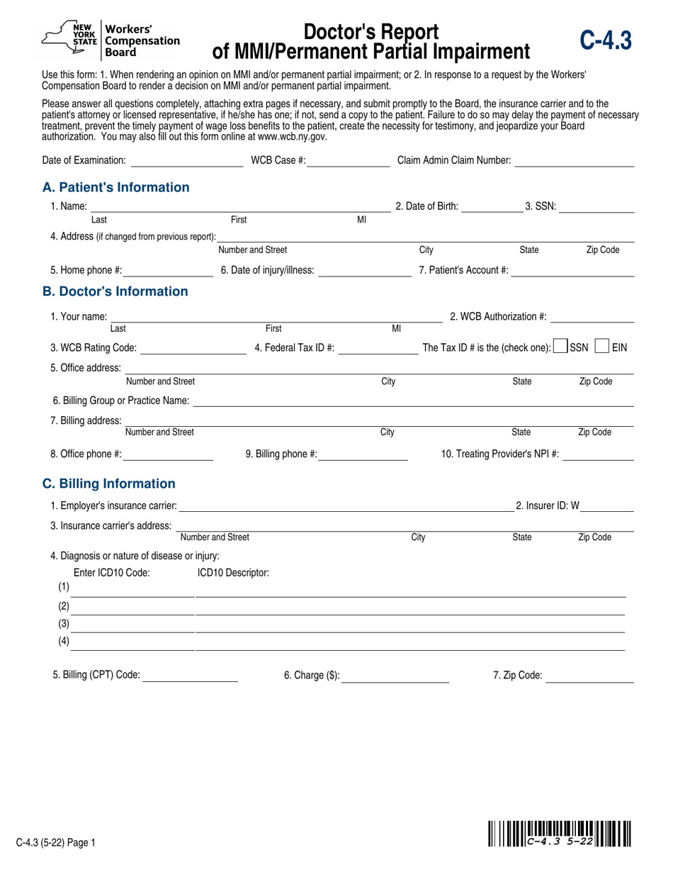 Form C-4.3 - Fill Out, Sign Online and Download Fillable PDF, New York | Templateroller