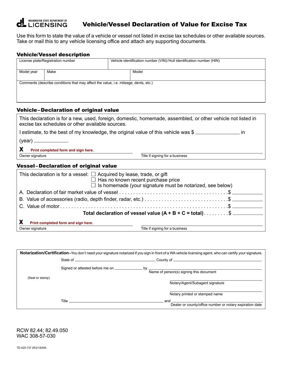 Form TD-420-737 - Fill Out, Sign Online and Download Fillable PDF ...