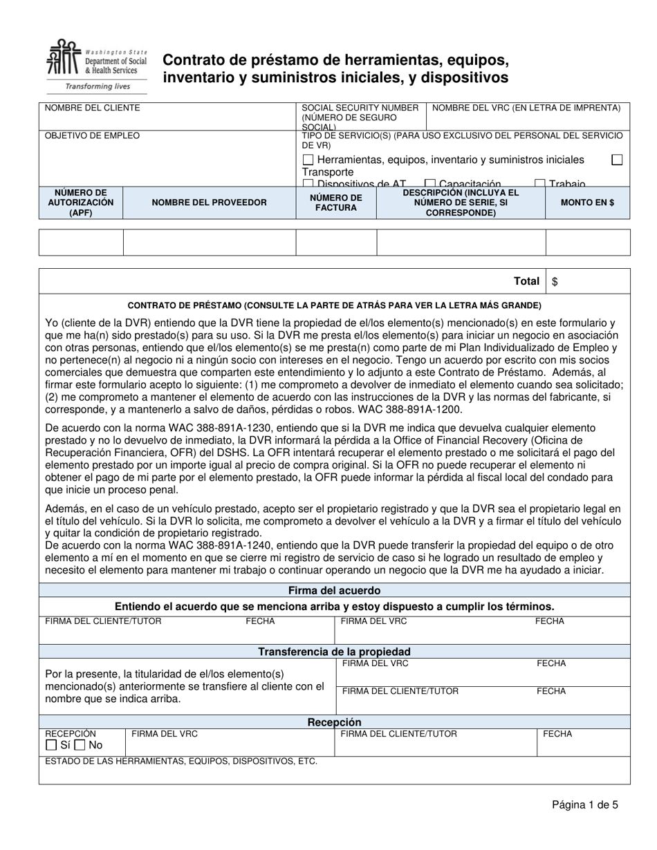 DSHS Formulario 19-074 - Fill Out, Sign Online and Download Printable ...