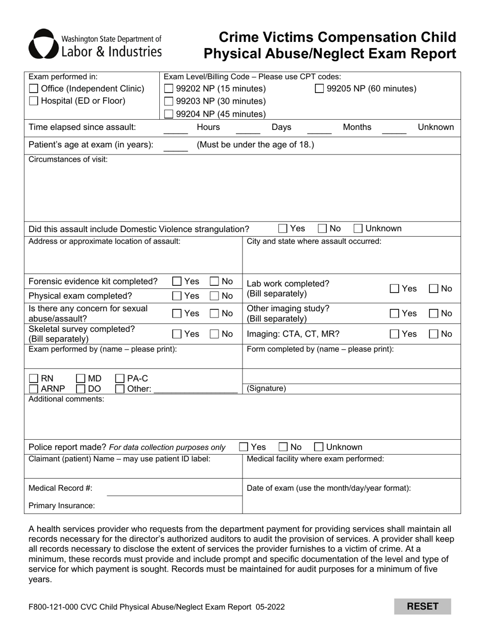 Form F800-121-000 Download Fillable PDF or Fill Online Crime Victims ...