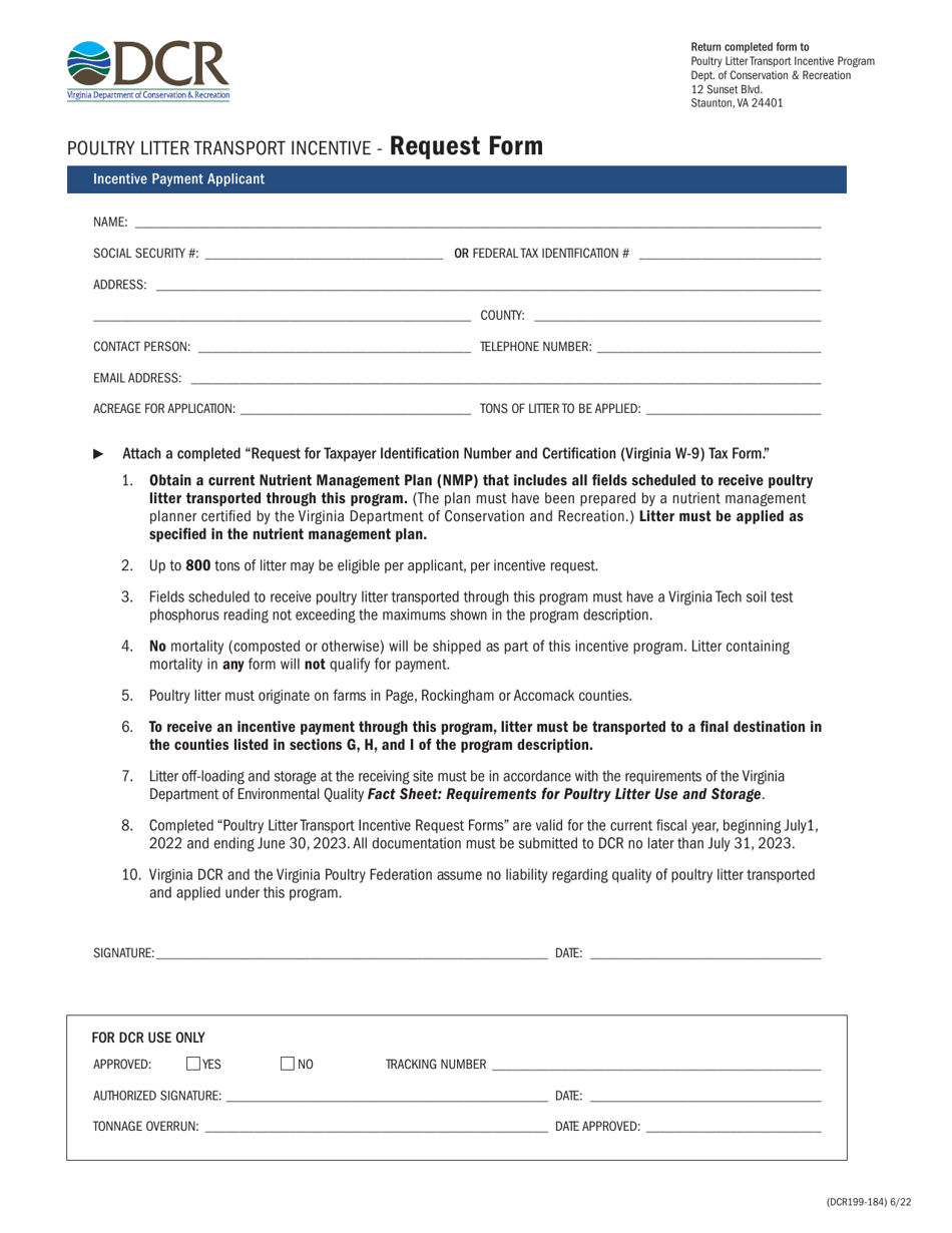 Form DCR199-184 - Fill Out, Sign Online and Download Fillable PDF ...