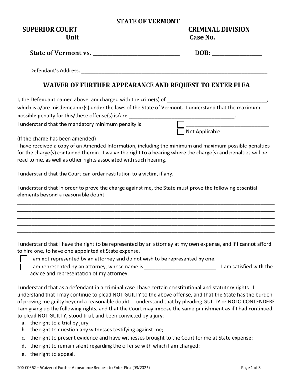 Form 200-00362 - Fill Out, Sign Online and Download Fillable PDF ...