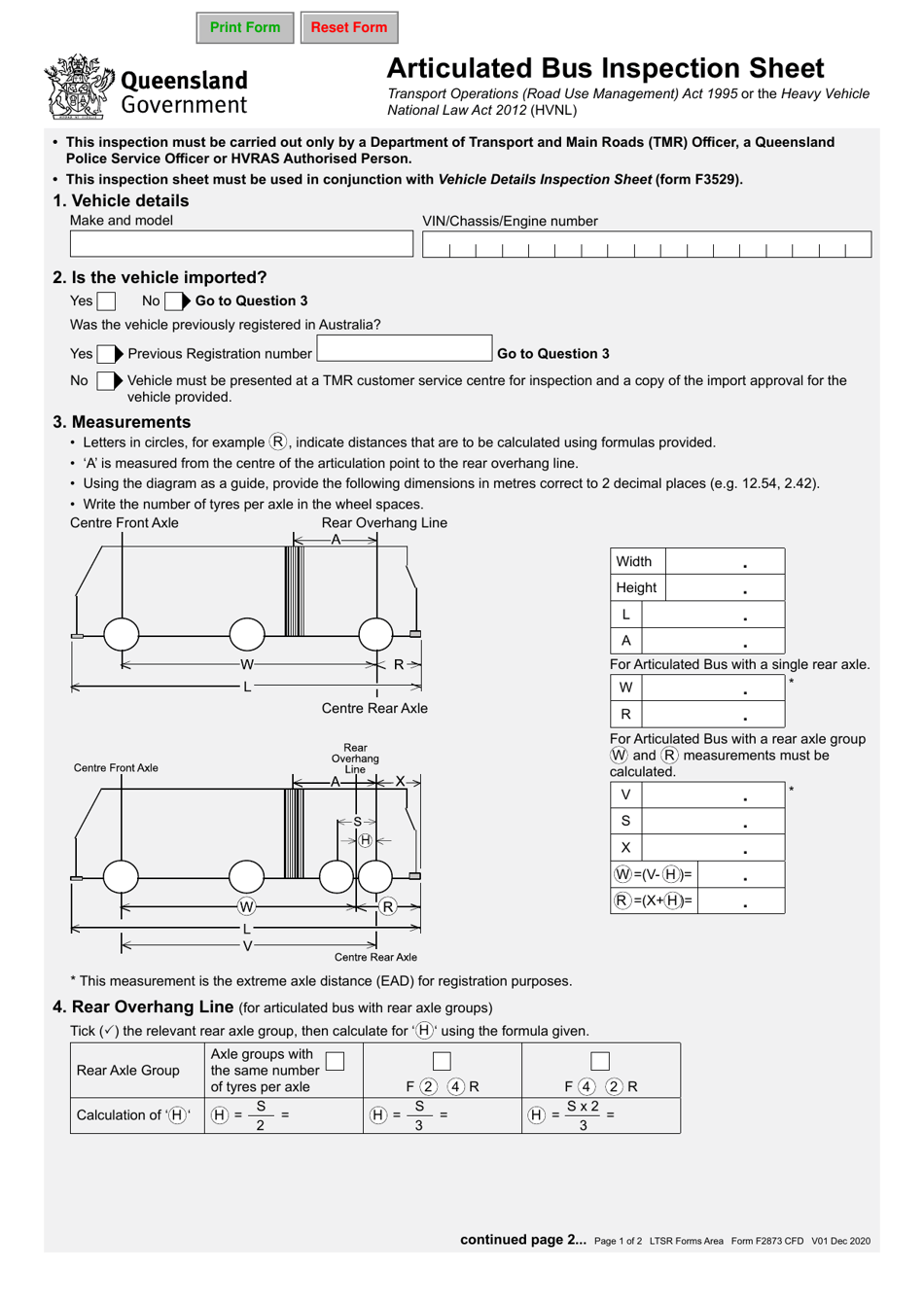 Form F2873 - Fill Out, Sign Online and Download Fillable PDF ...