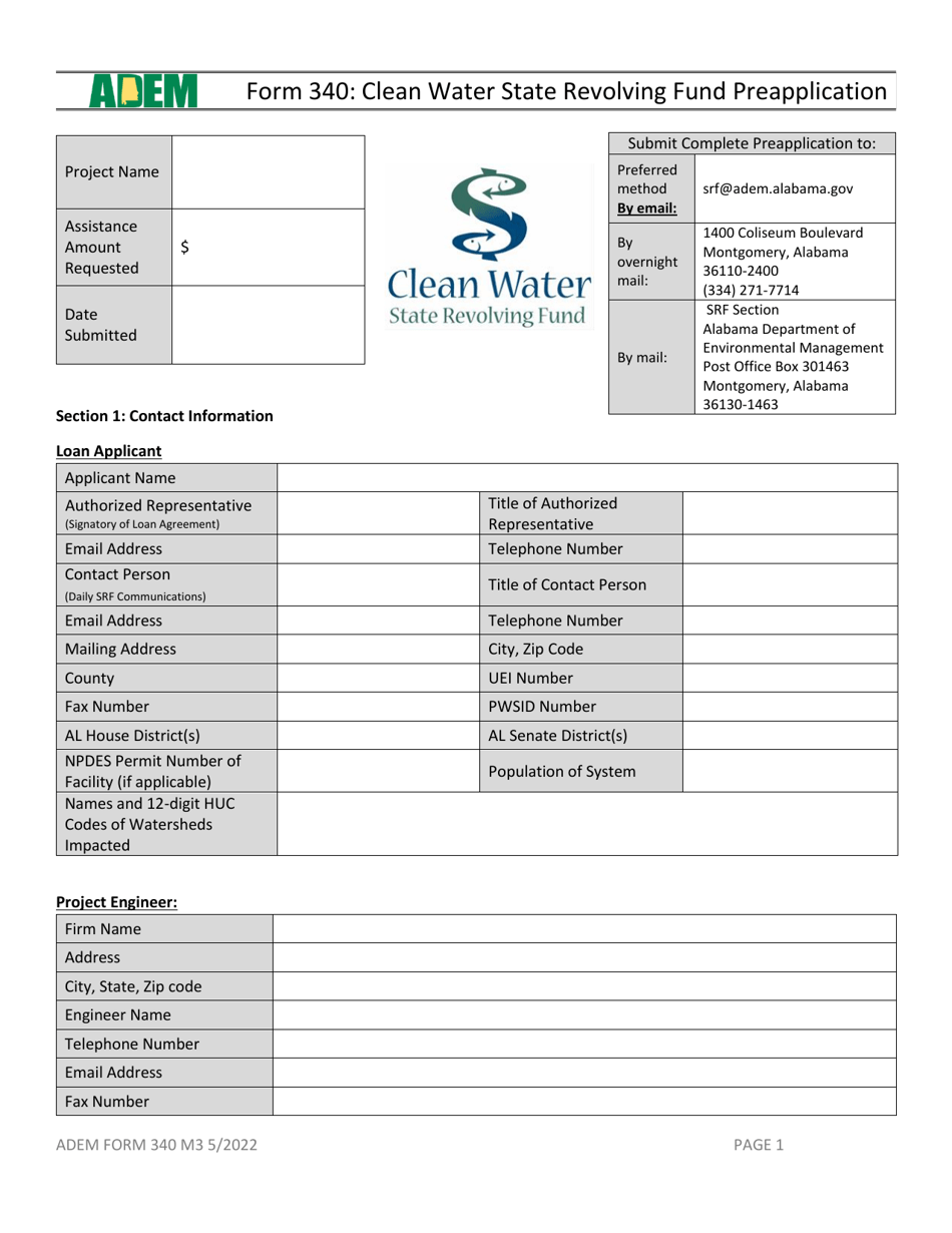 ADEM Form 340 - Fill Out, Sign Online and Download Fillable PDF ...