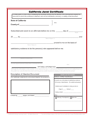 California Jurat Certificate Template Download Printable PDF ...