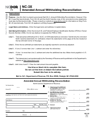 Form NC-3 Download Printable PDF or Fill Online Annual Withholding ...