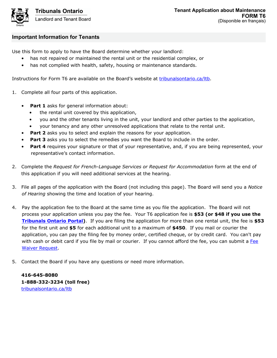 Form T6 - Fill Out, Sign Online and Download Fillable PDF, Ontario ...